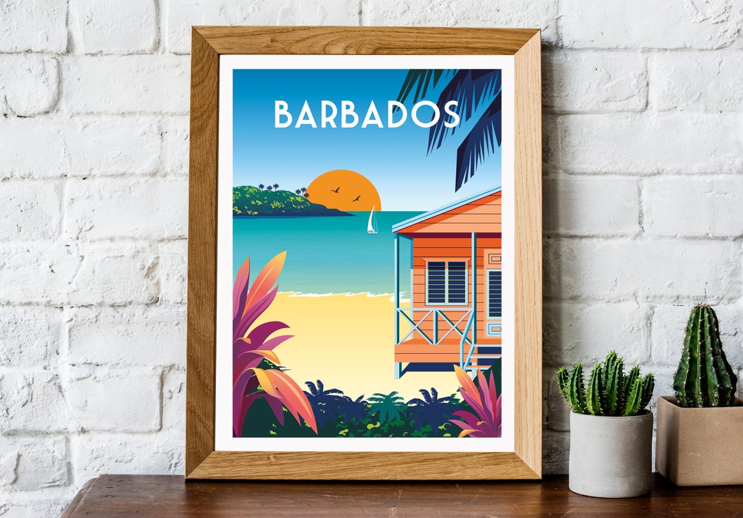 Barbados Print, Barbados Poster, Barbados Wall Art, Barbados Travel ...