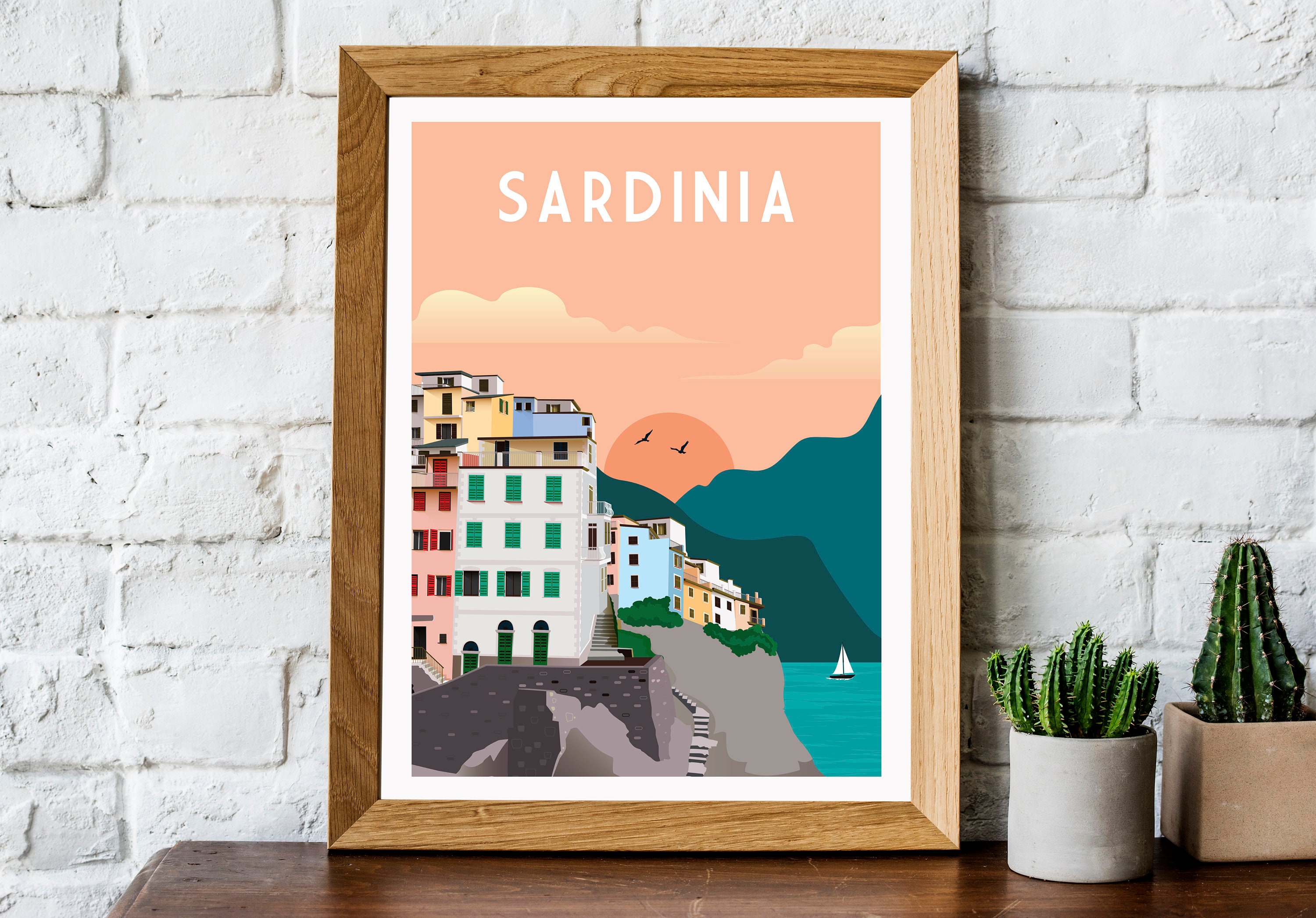 Sardinia Print Sardinia Travel Poster Sardinia Wall Art - Etsy UK