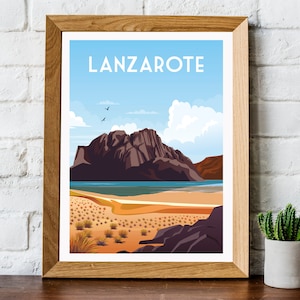 Lanzarote Poster, Lanzarote Print, Canary Islands Print, Lanzarote ...