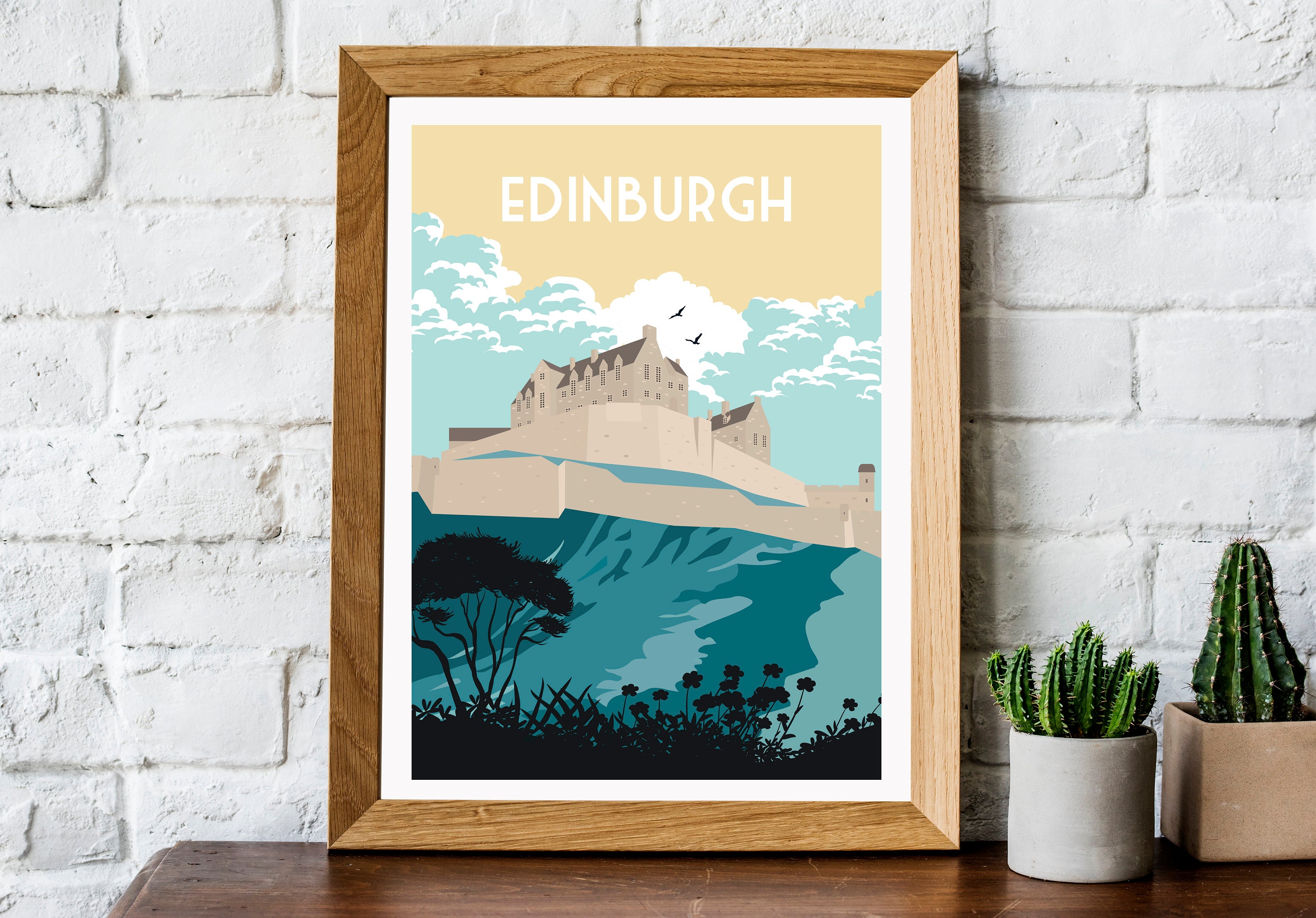 Edinburgh Travel Poster Edinburgh Travel Print Scotland | Etsy