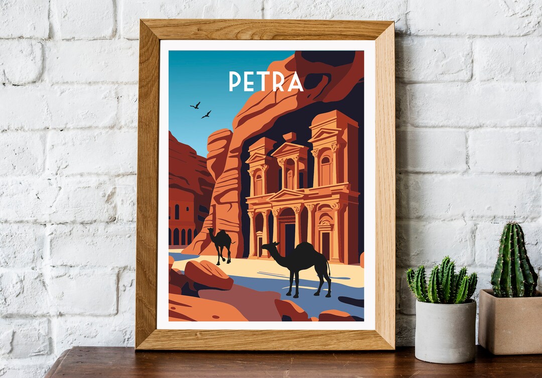Petra Print Petra Travel Poster Petra Poster Jordan Travel - Etsy