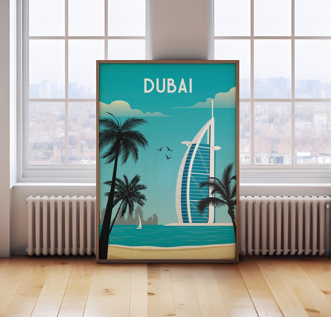 Dubai Travel Print, Dubai Travel Poster, Dubai Print, Dubai Wall Art ...