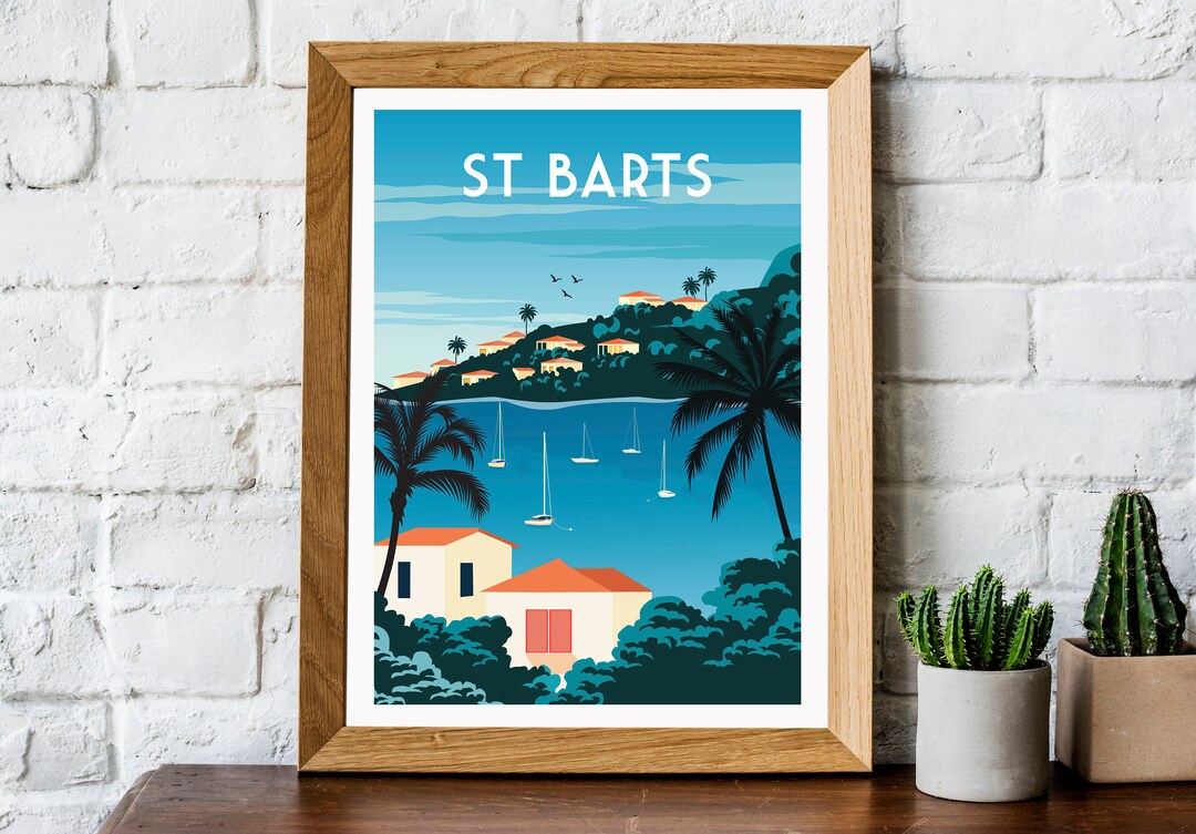 St Barts Print St Barts Travel Poster St Barts Travel Print - Etsy