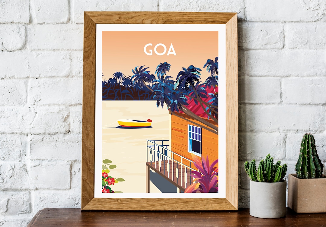 Goa Print India Travel Poster Goa Travel Print Goa Poster - Etsy