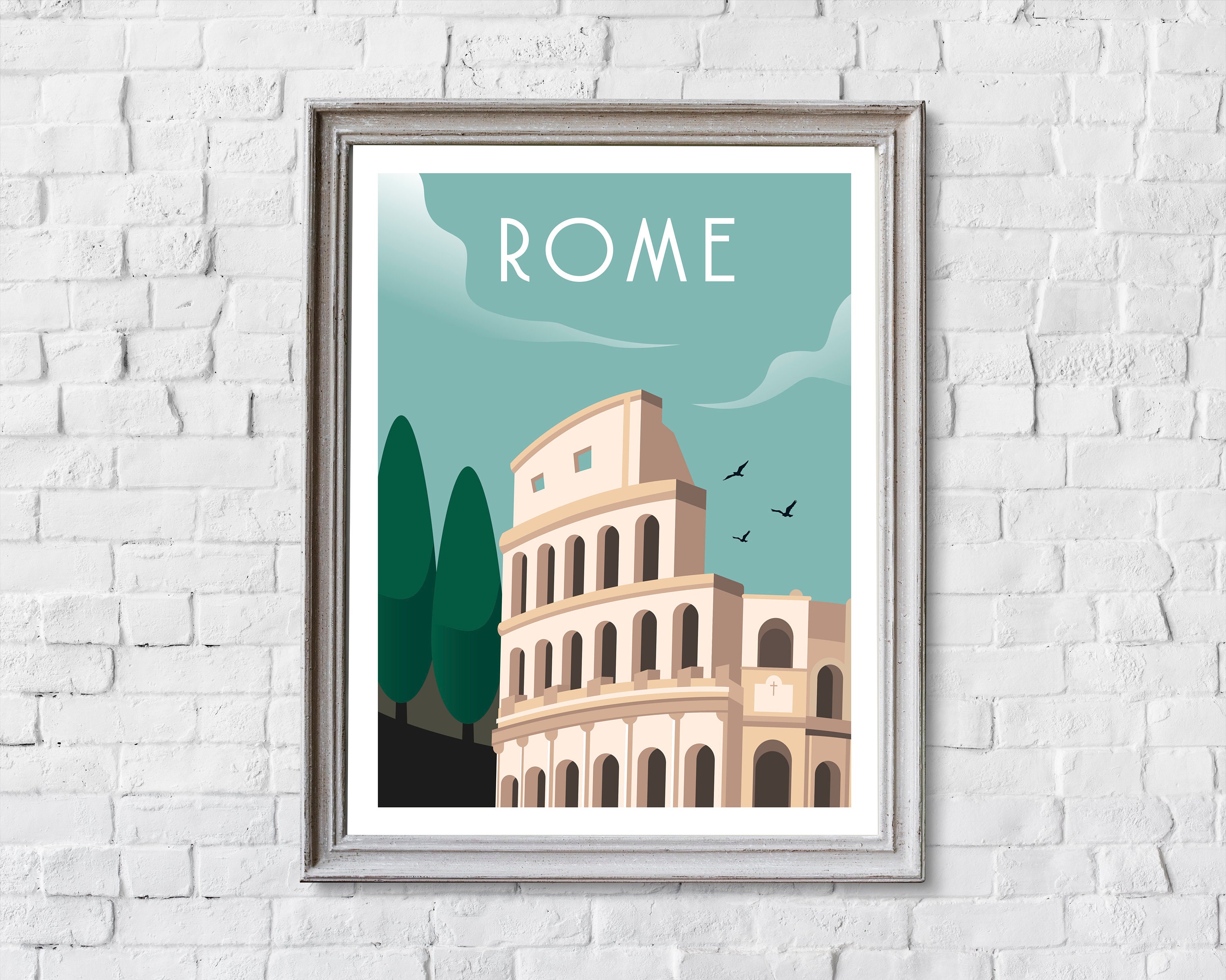 Rome Travel Poster Rome Print Rome Travel Print Rome - Etsy