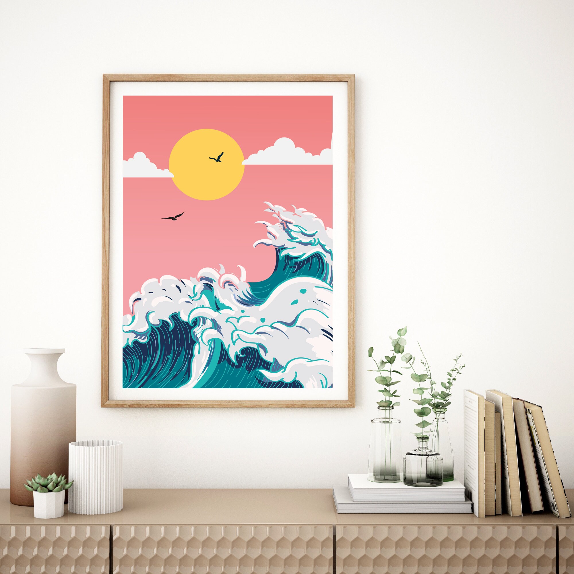Retro Surf Print Retro Travel Poster Retro Surf Poster - Etsy UK