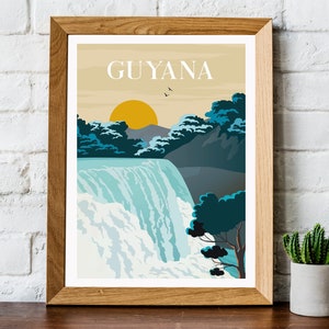 Guyana Poster Guyana Print Guyana Travel Print Guyana | Etsy UK