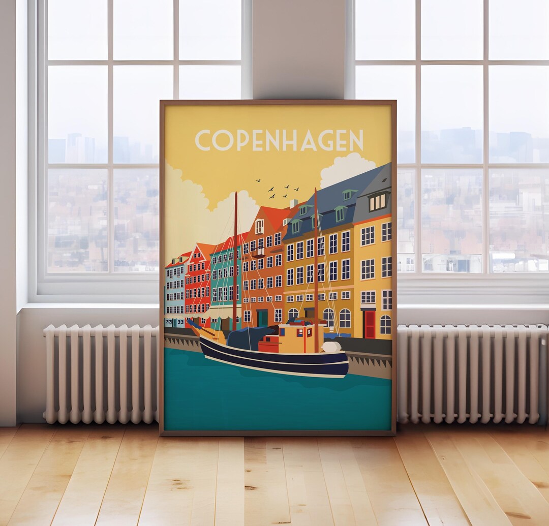 Copenhagen Print, Denmark Poster, Copenhagen Travel Poster, Denmark ...