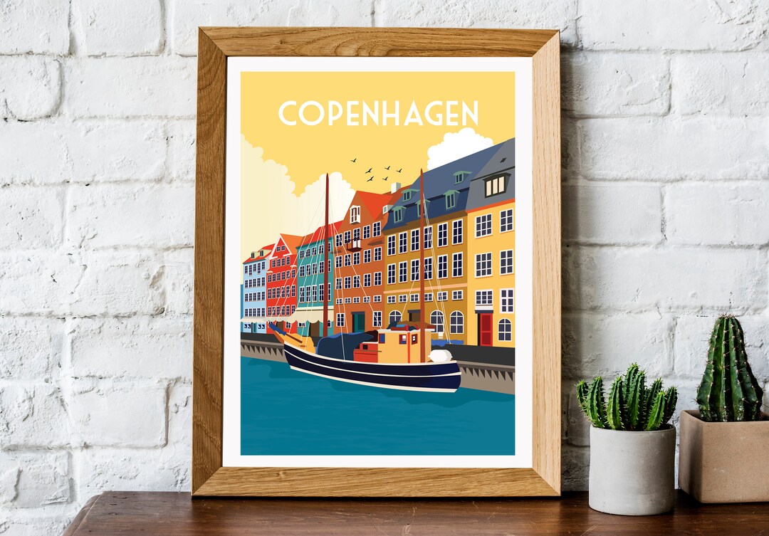 Copenhagen Print, Denmark Poster, Copenhagen Travel Poster, Denmark ...
