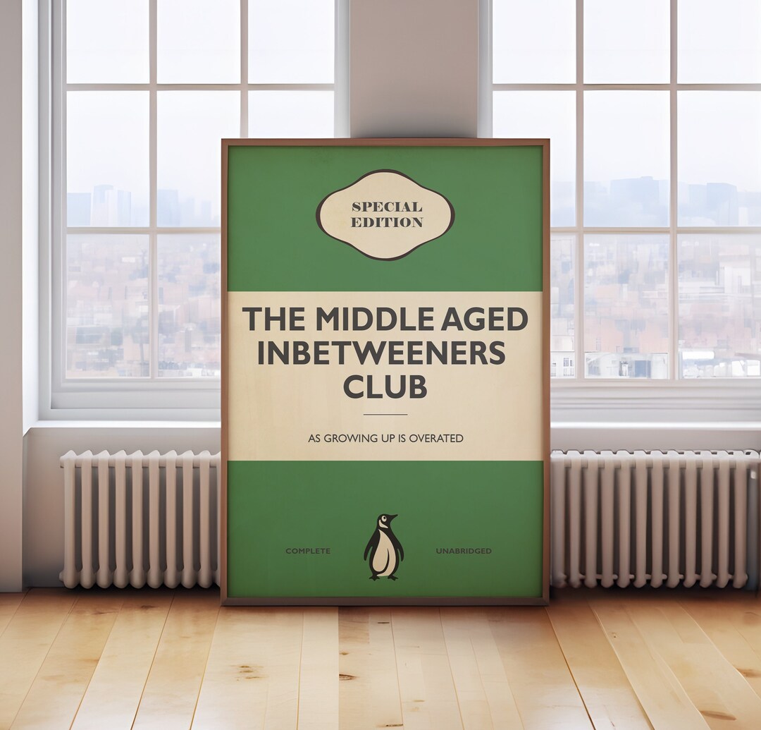 Funny Book Cover Print: Middle Aged Inbetweeners Club Art - Etsy UK