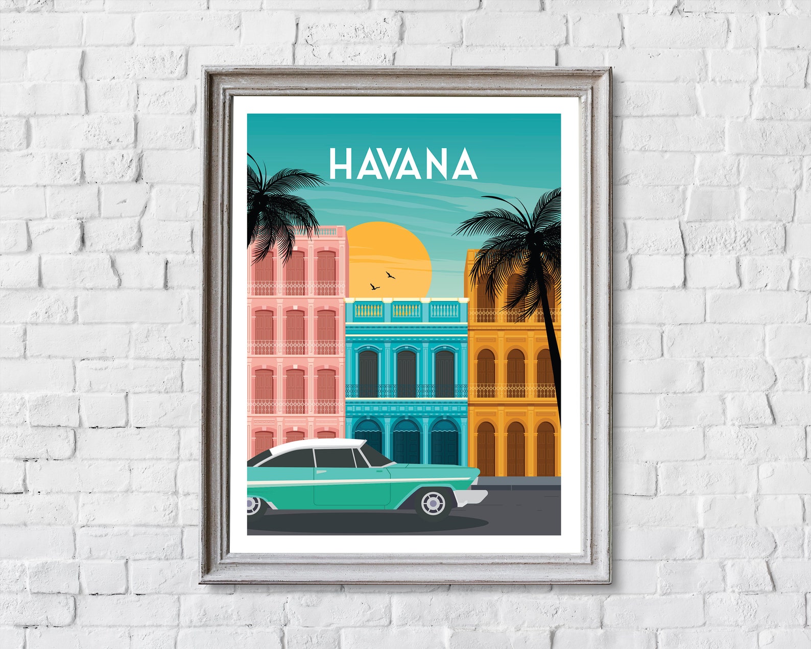 Havana Travel Poster Cuba Print Havana Print Habana Travel - Etsy