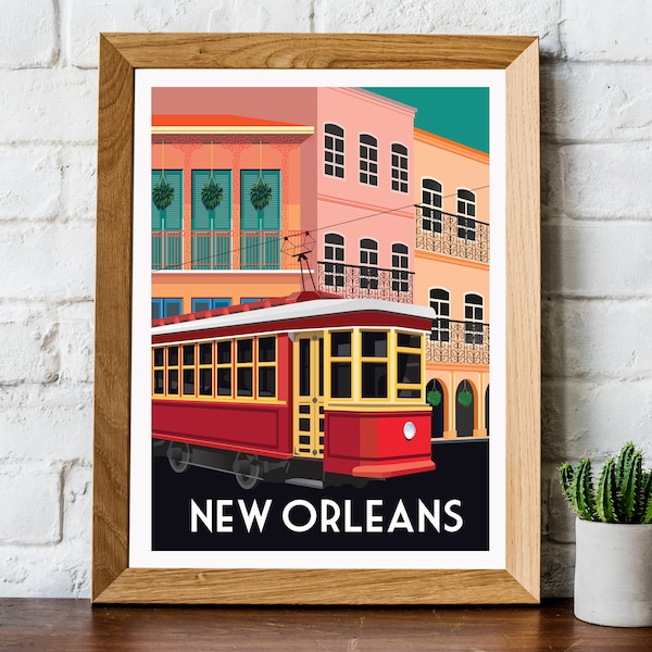New Orleans Travel Poster - Etsy