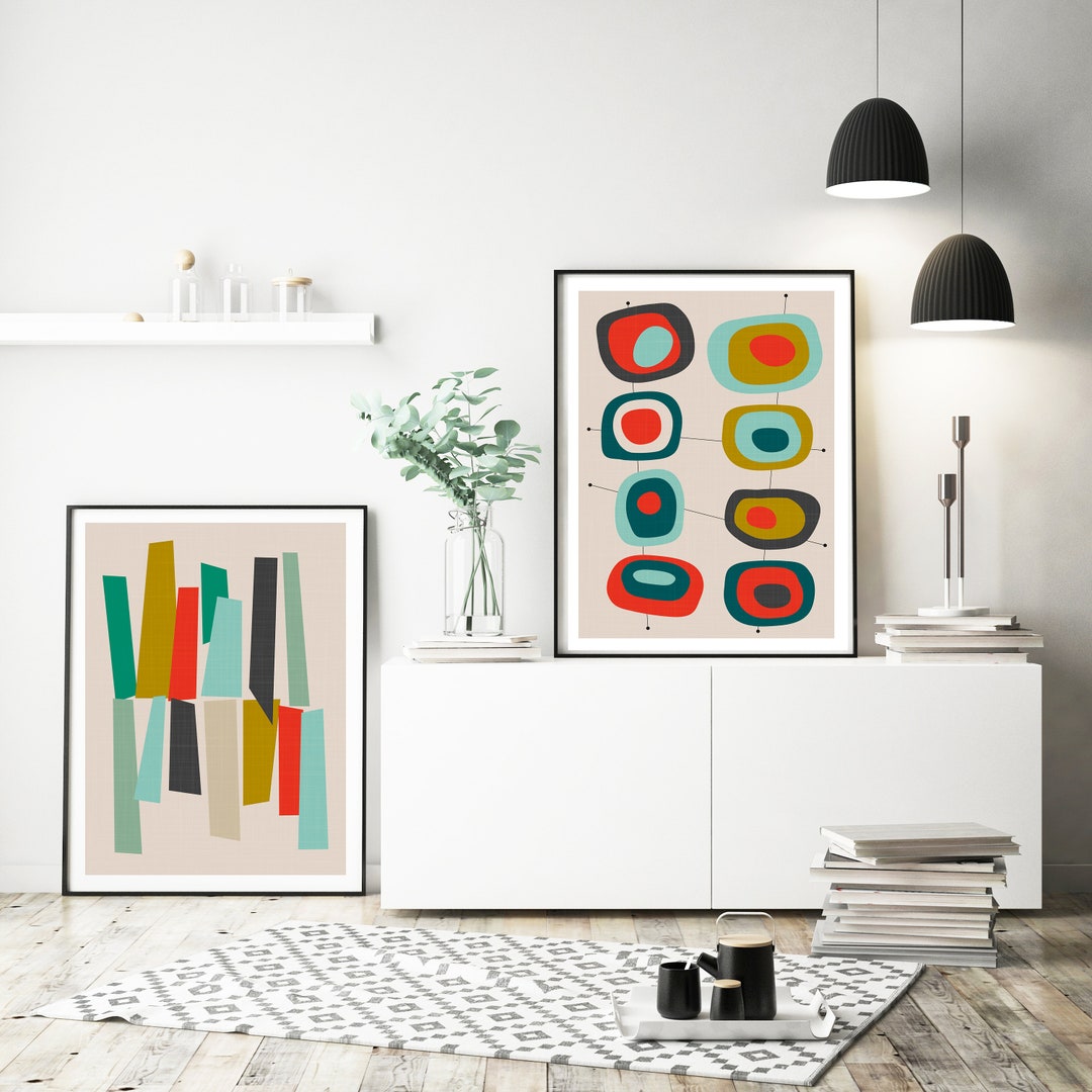 Mid Century Modern Wall Art Mid Century Print Mid Century - Etsy
