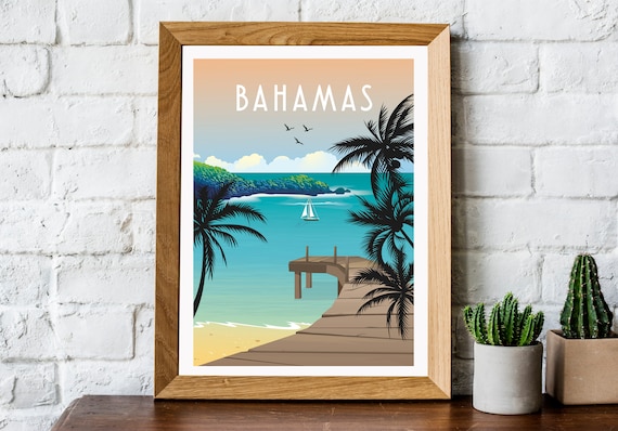 Bahamas Print Bahamas Travel Poster Bahamas Travel Print - Etsy