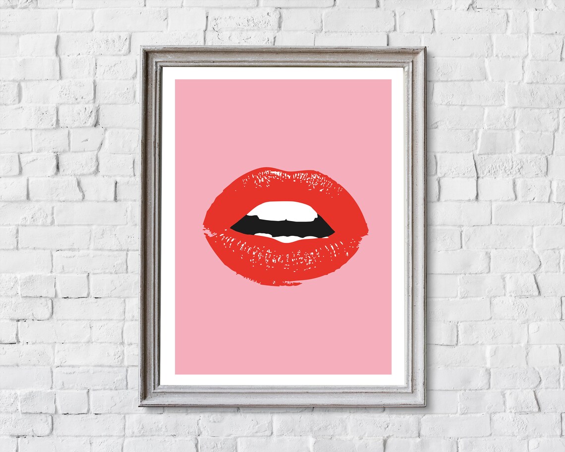 Lips Pop Art Print Lips Pop Art Poster Lips Illustration - Etsy UK