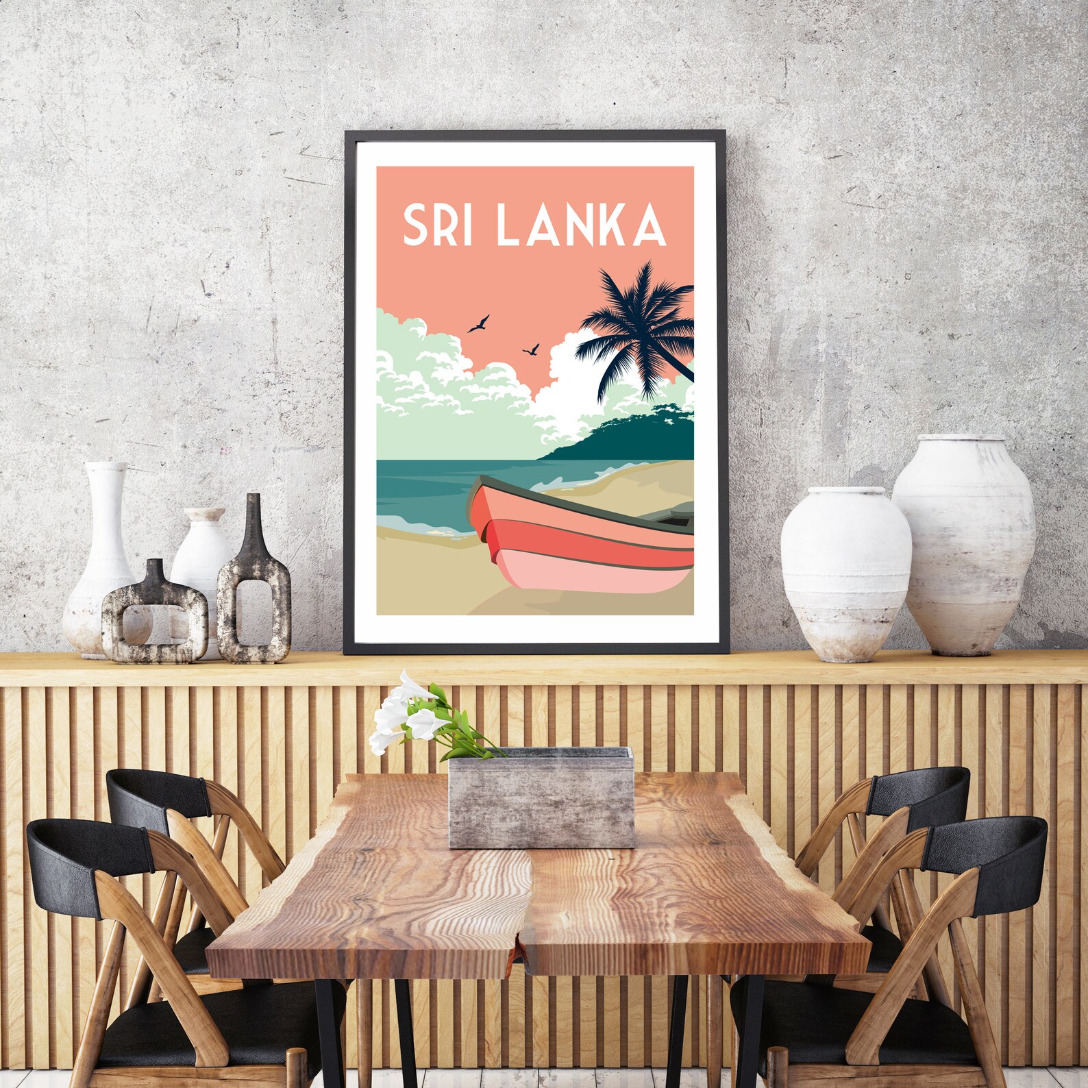 Sri Lanka print Sri Lanka travel poster Sri Lanka wall art | Etsy