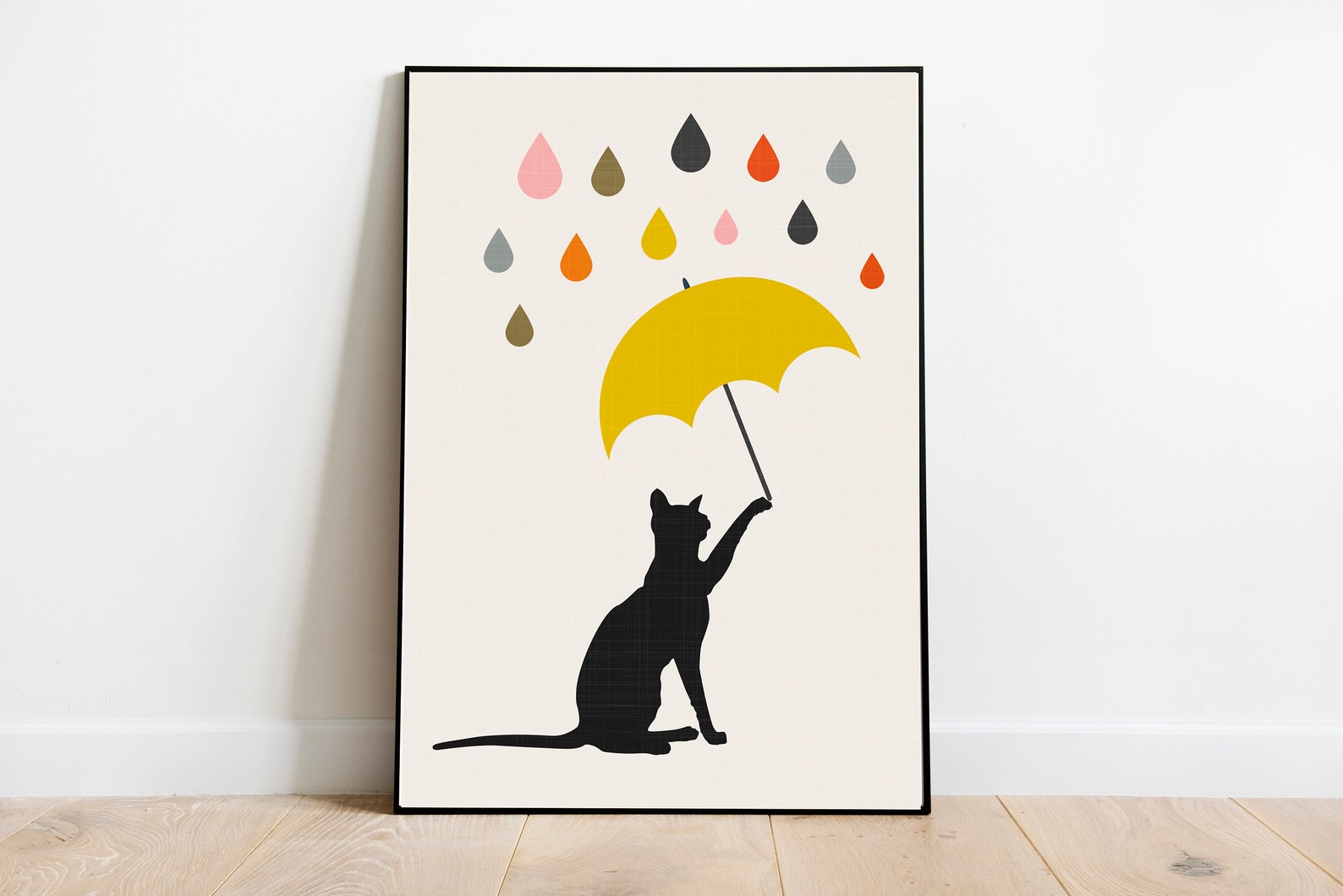 Retro Cat Print Cat Wall Art Cat Poster Cat Gift Cat - Etsy