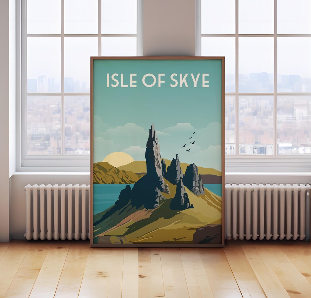 Retro Isle of Skye Print: Scotland Travel Poster - Etsy UK