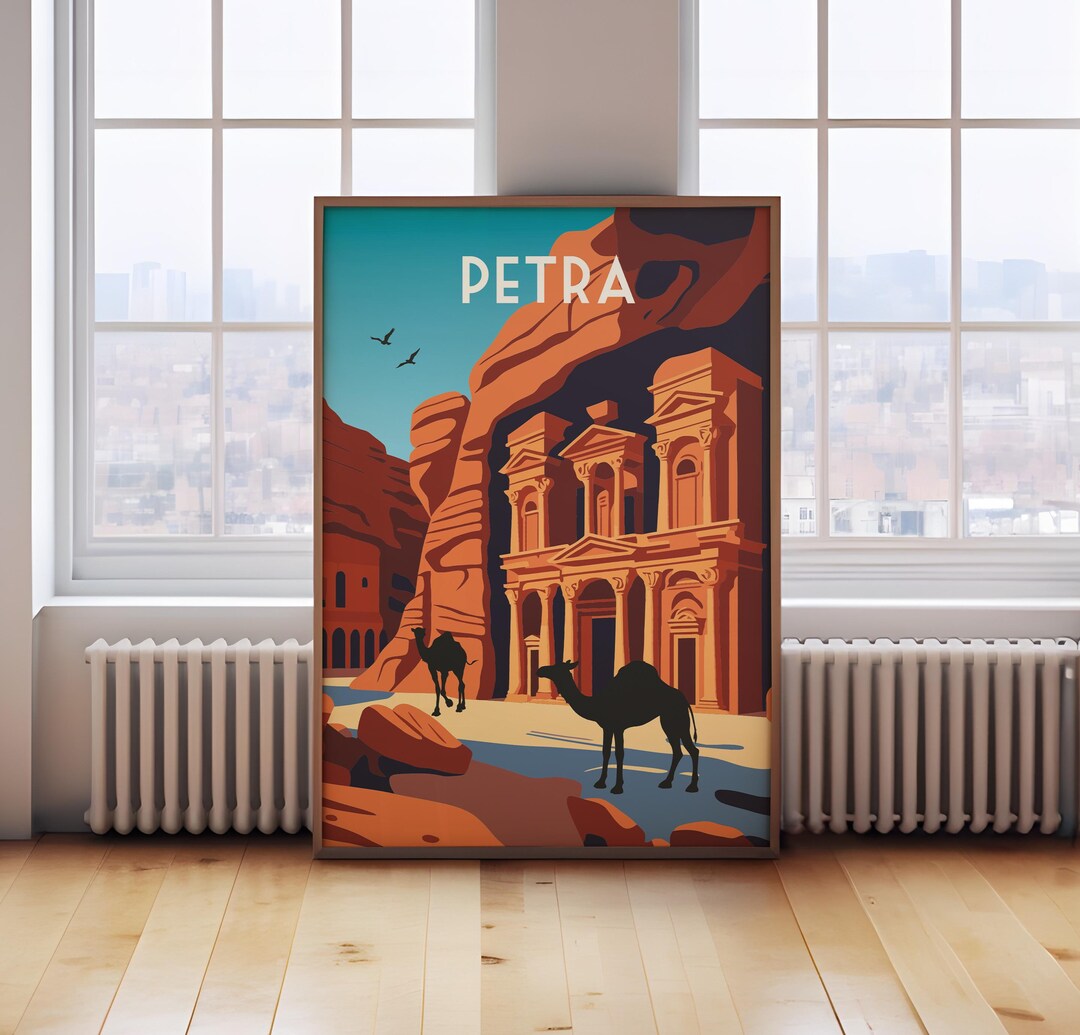 Petra Print, Petra Travel Poster, Petra Poster, Jordan Travel Print ...