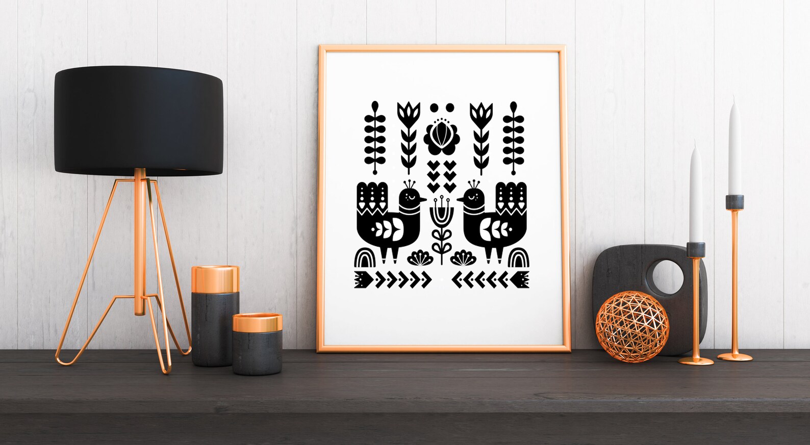 Folk Print Scandi Wall Art Set Nordic Print Nordic Wall - Etsy