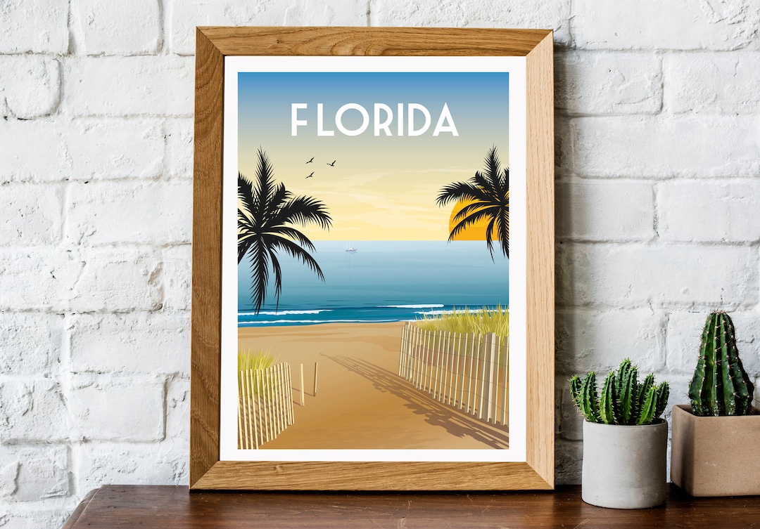 Florida Travel Poster, Florida Print, Florida Poster, Orlando Poster ...