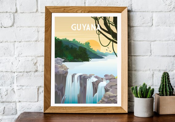 Guyana Poster Guyana Print Guyana Travel Print Guyana - Etsy