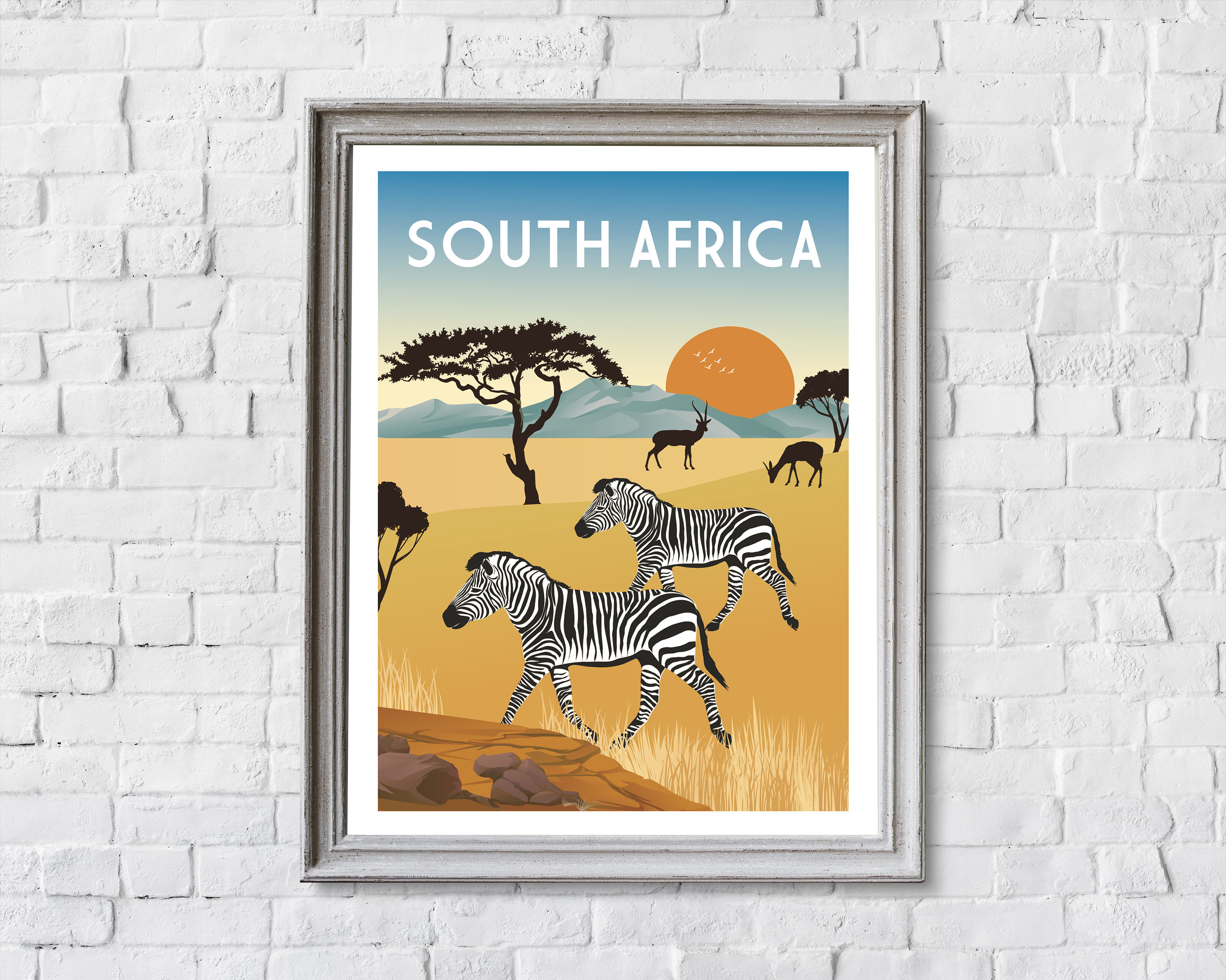 South Africa Travel Poster Safari Poster South Africa Travel - Etsy UK