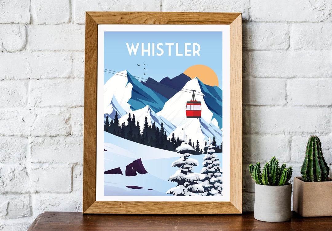 Whistler Poster Whistler Print Whistler Skiing Print - Etsy