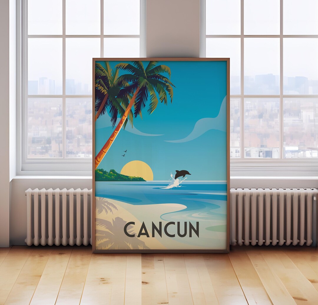 Cancun Travel Poster, Cancun Print, Mexico Poster, Cancun Travel Print ...