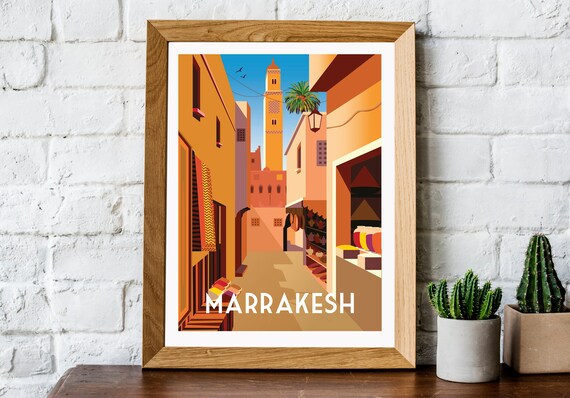 Marrakesh Poster Morocco Poster Marrakesh Print Morocco - Etsy UK