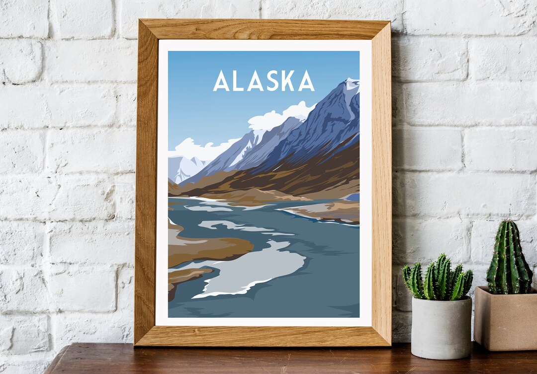 Alaska Print, Alaska Travel Poster, Alaska Poster, Alaska Travel Print ...