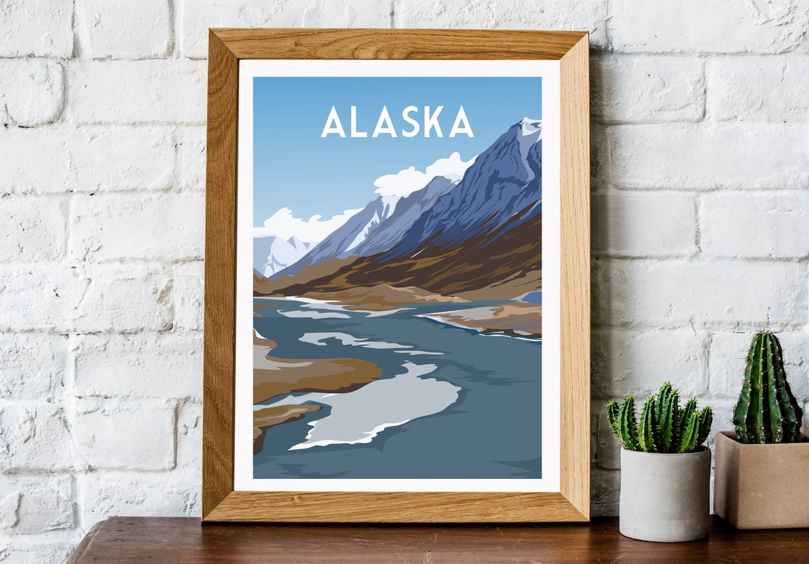 Alaska Print Alaska Travel Poster Alaska Poster Alaska - Etsy