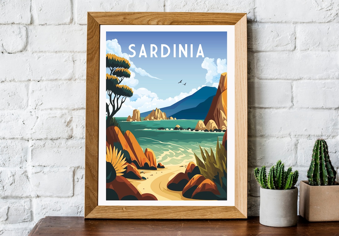 Sardinia Print Sardinia Travel Poster Sardinia Wall Art - Etsy