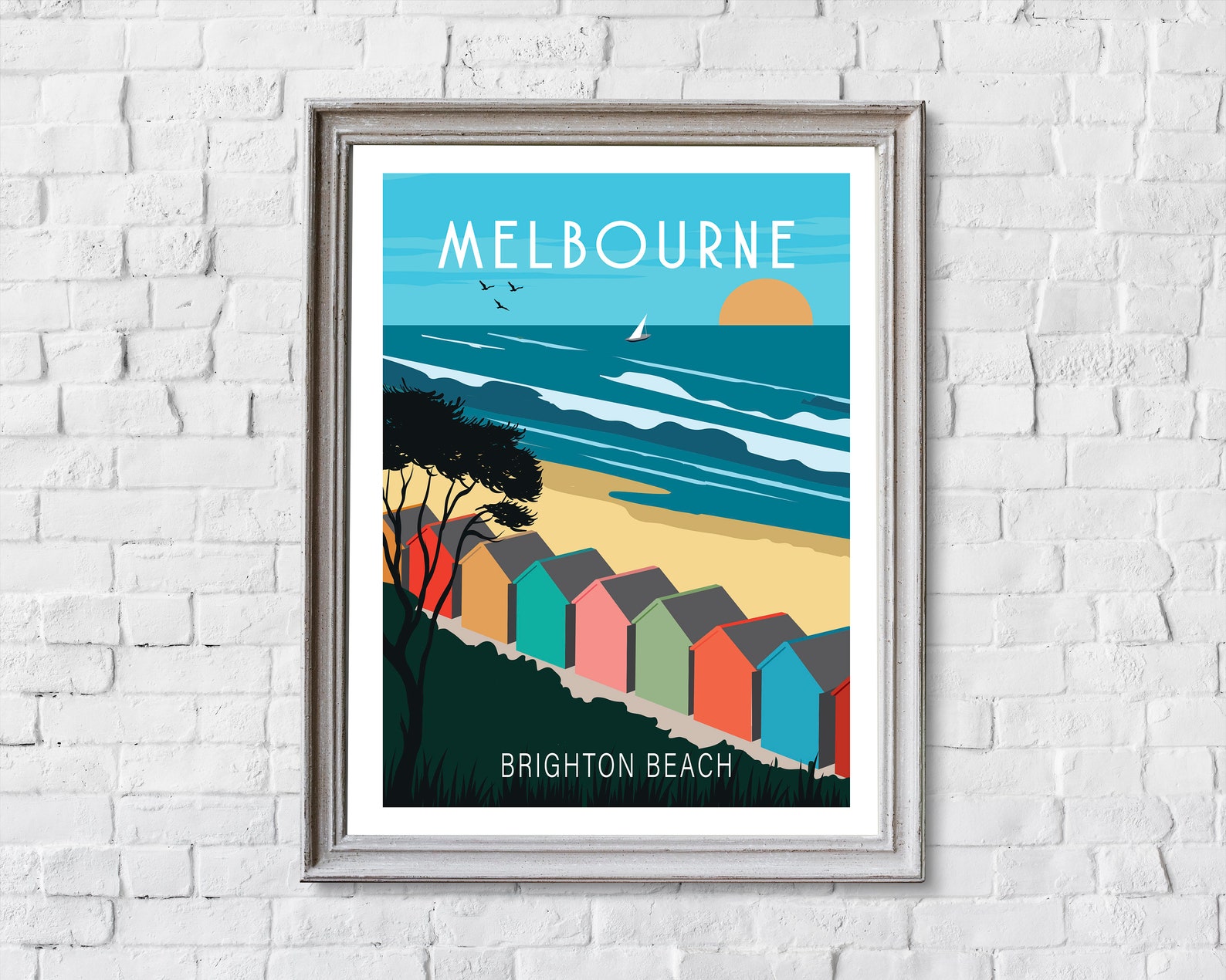 Melbourne Travel Poster Melbourne Print Melbourne Wall Art | Etsy UK