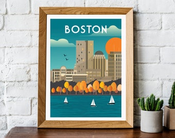 Boston Wall Art | Etsy