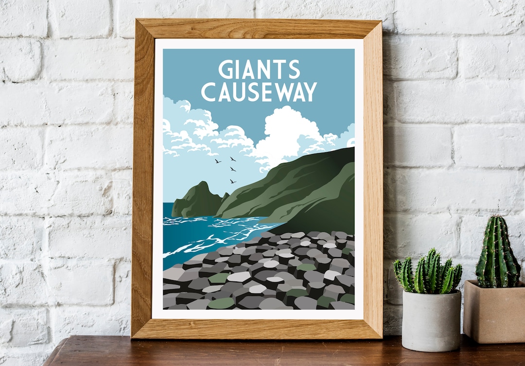 Giants Causeway Poster, Northern Ireland Poster, Giants Causeway Print ...
