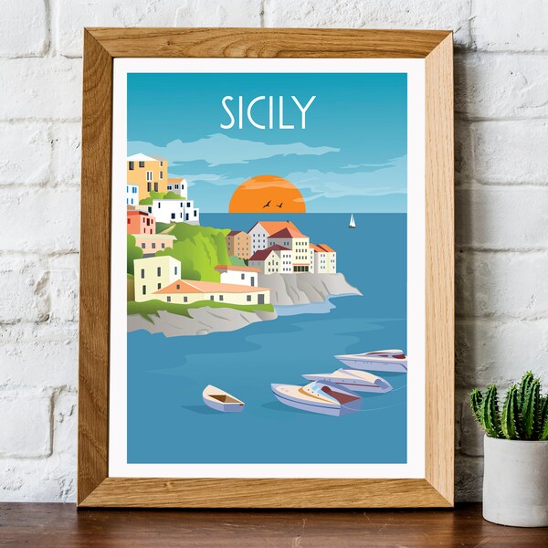 Sicily Poster - Etsy UK