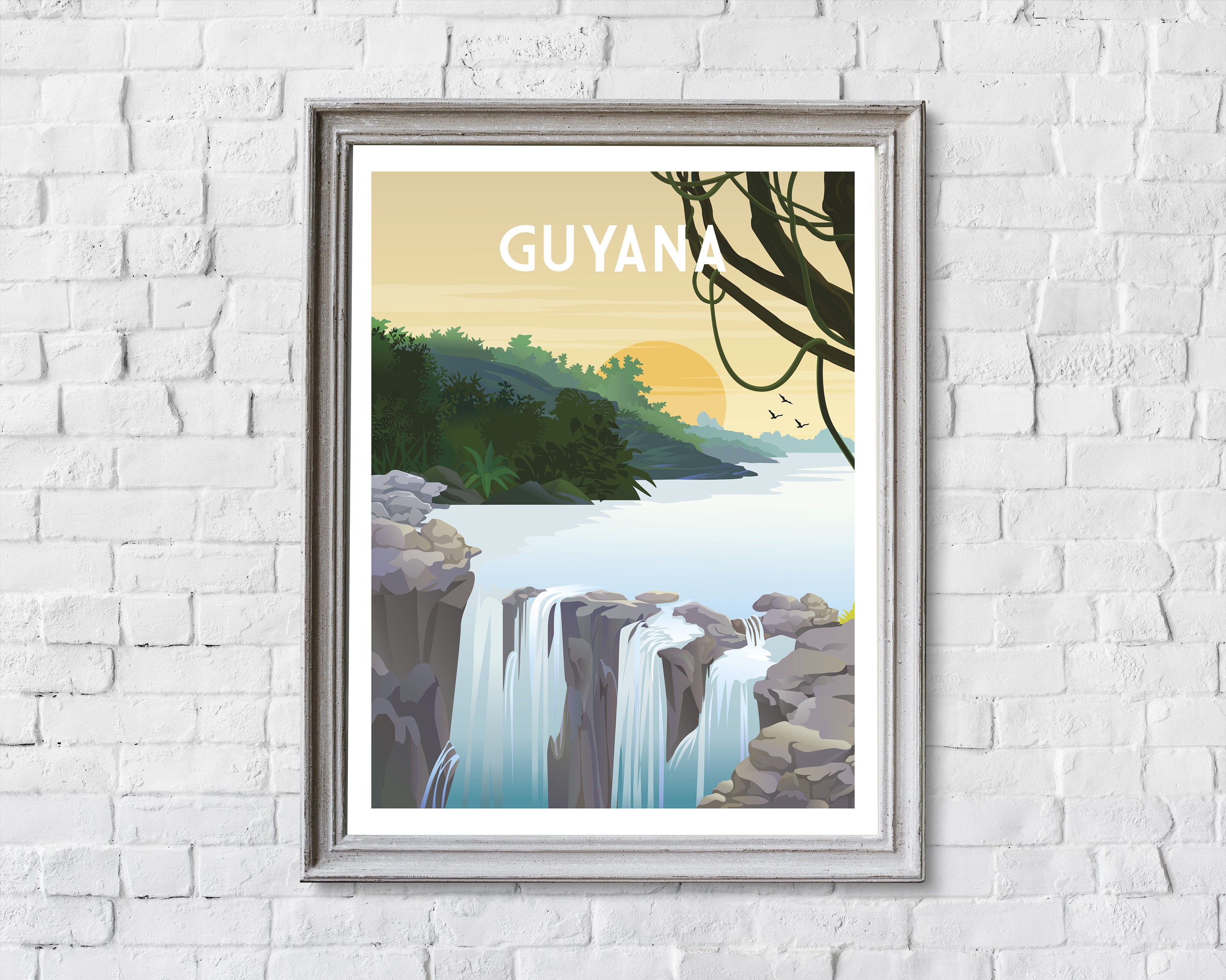 Guyana Poster Guyana Print Guyana Travel Print Guyana - Etsy UK