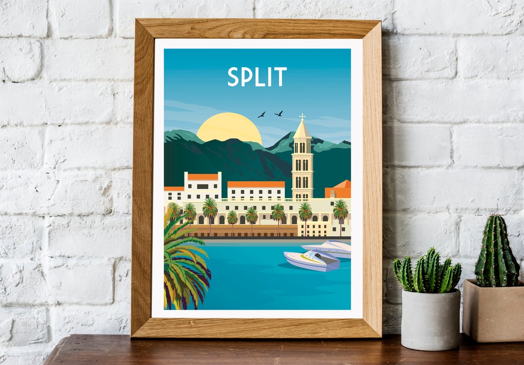 Split Croatia Print, Croatia Travel Poster, Split Poster, Croatia ...
