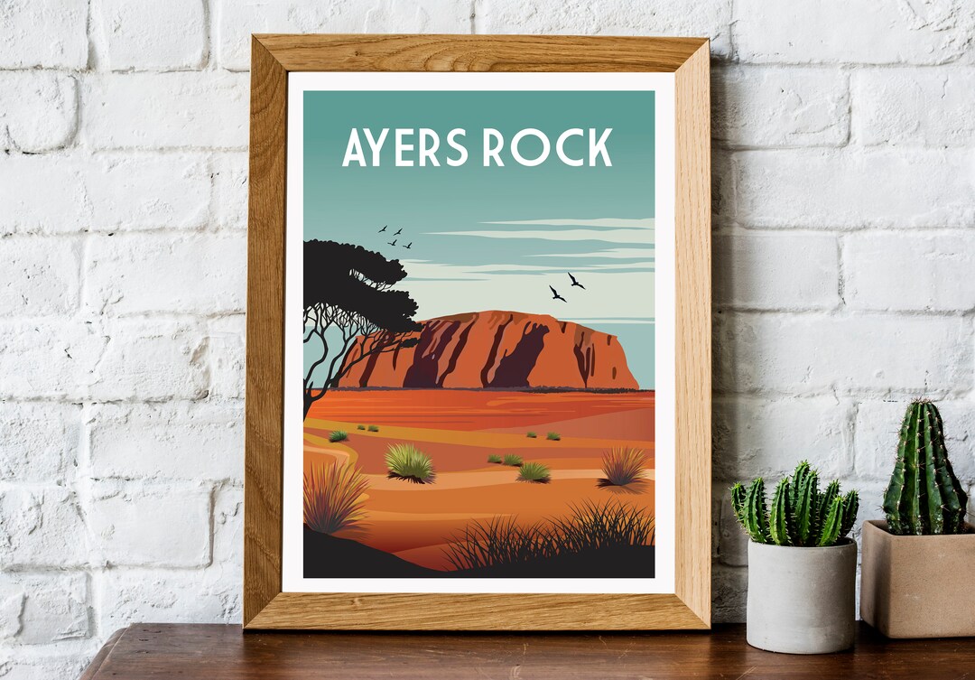 Ayers Rock Print, Uluru Poster, Australien Poster, Australien Reise ...