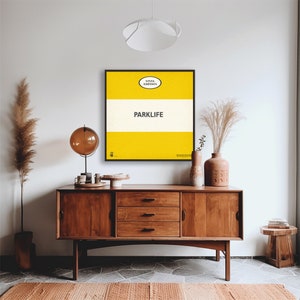 Song Lyrics Print, Blur, Parklife, Retro Record Print, Retro Music ...