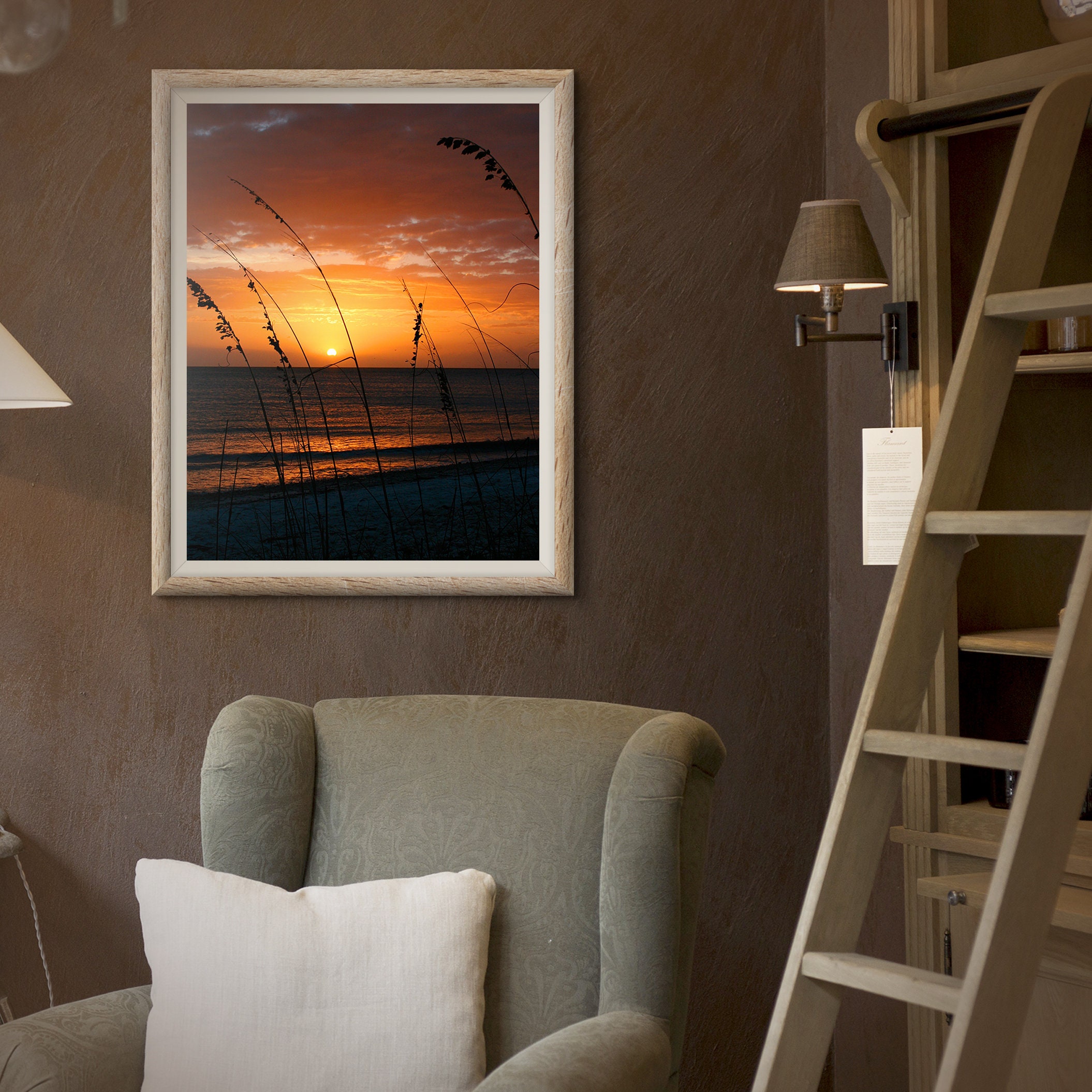 Printable Wall Art Sunset Print #SDB01, Beach Decor, Beach Sunset Photo ...