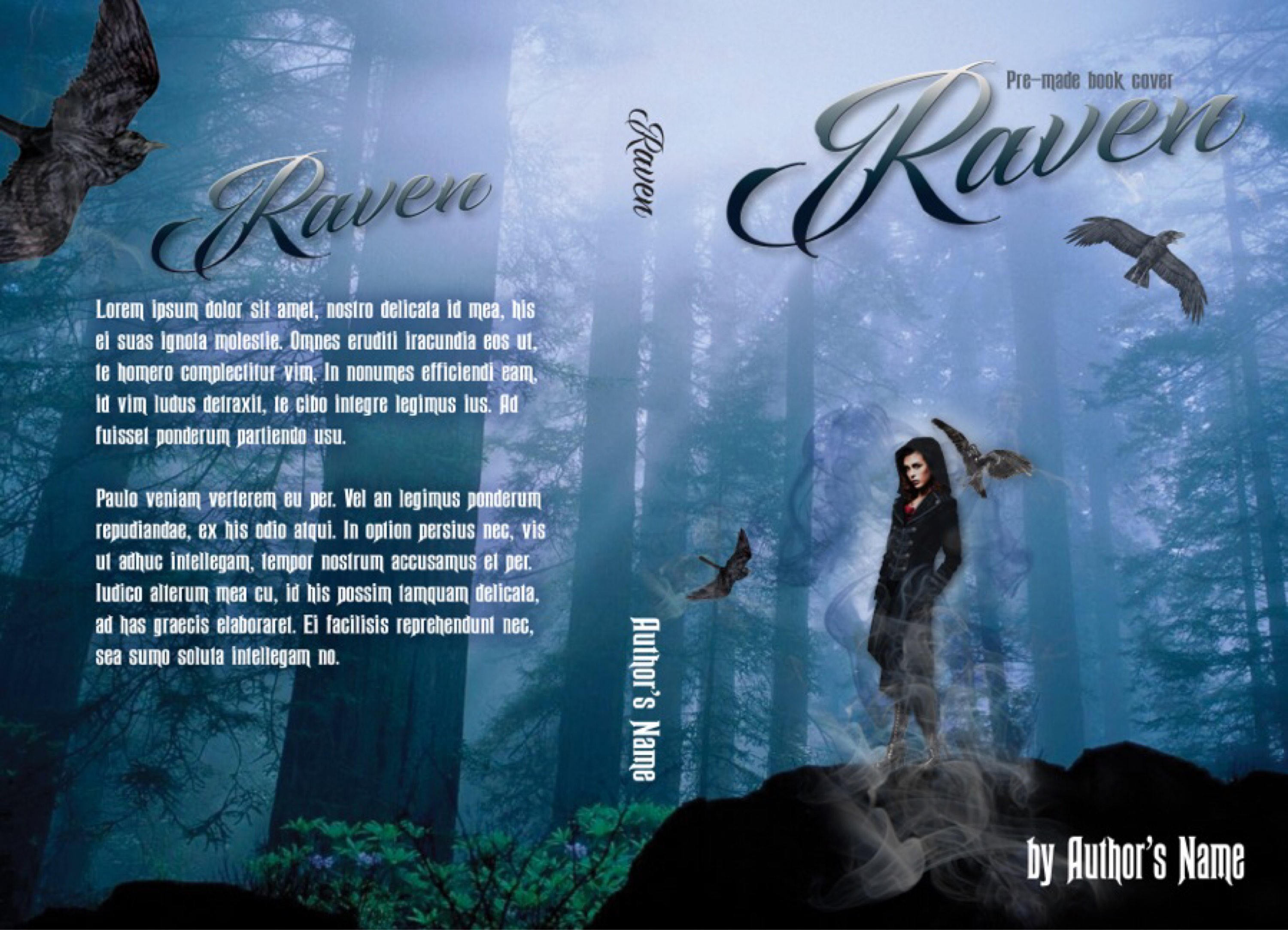 Premade Book Covers, Printed Book Covers, Ebook Covers, Raven - Etsy