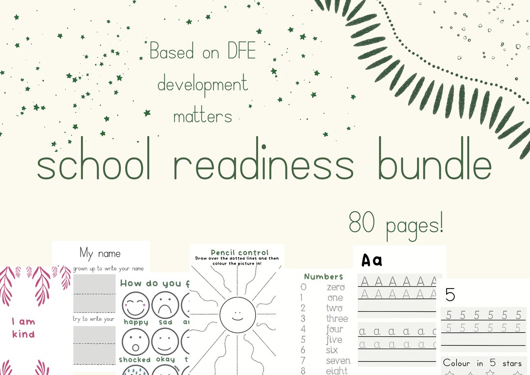 School Readiness Bundle Download Pdf - Etsy