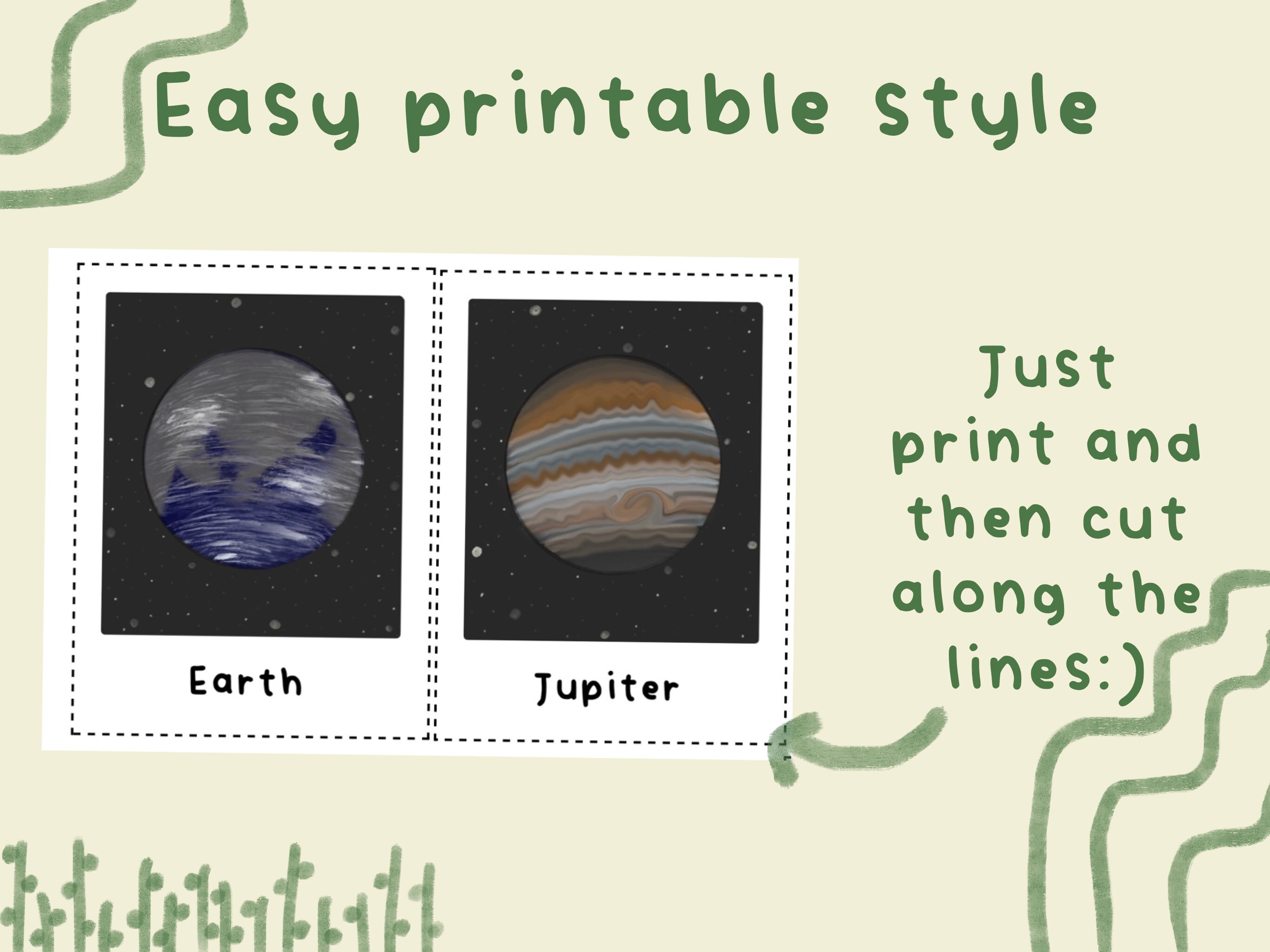 Space Flashcards, Educational Tool, Homeschooling, Digital Download ...
