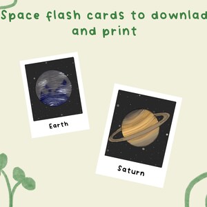 Space Flashcards, Educational Tool, Homeschooling, Digital Download ...