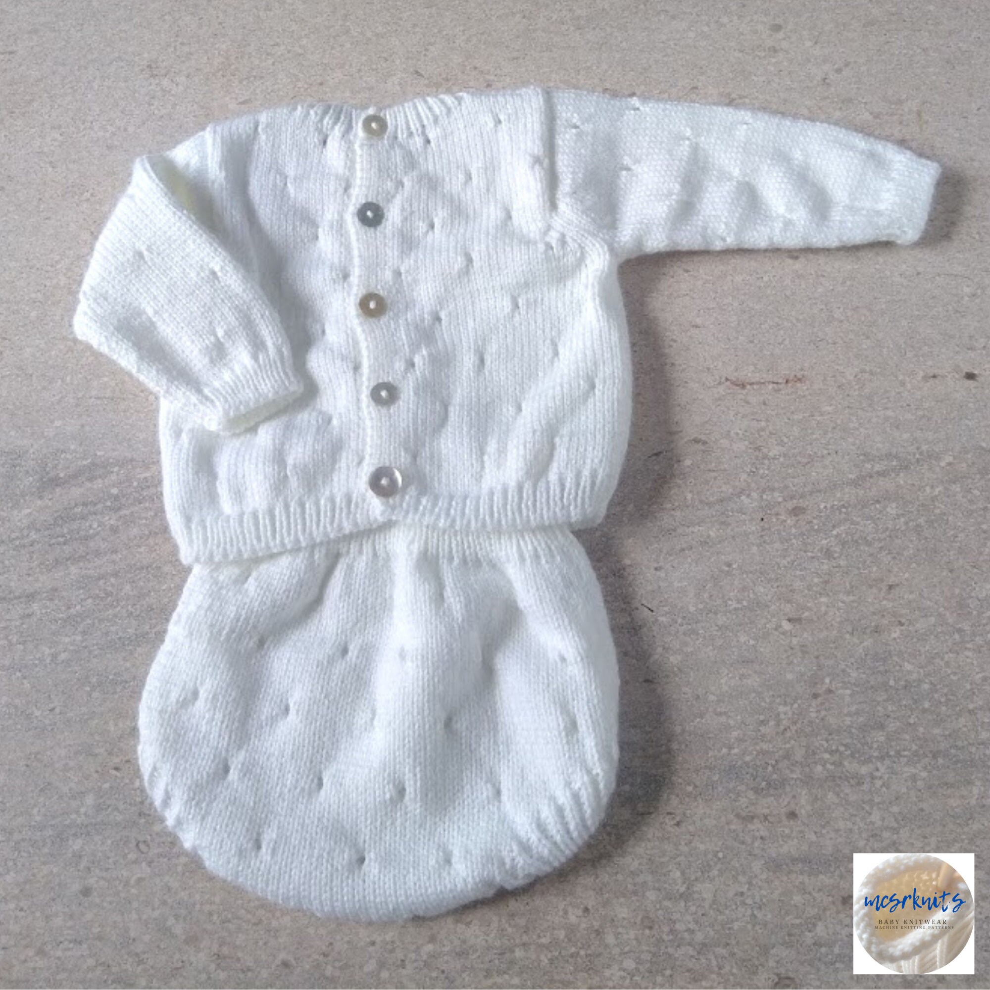 Machine Knitting Pattern Baby Set BC - Etsy UK