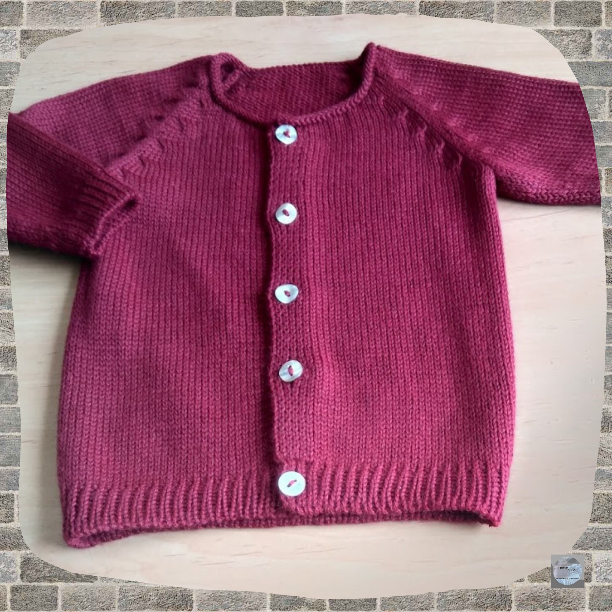 Machine Knitting Pattern Basic Cardigan | Etsy