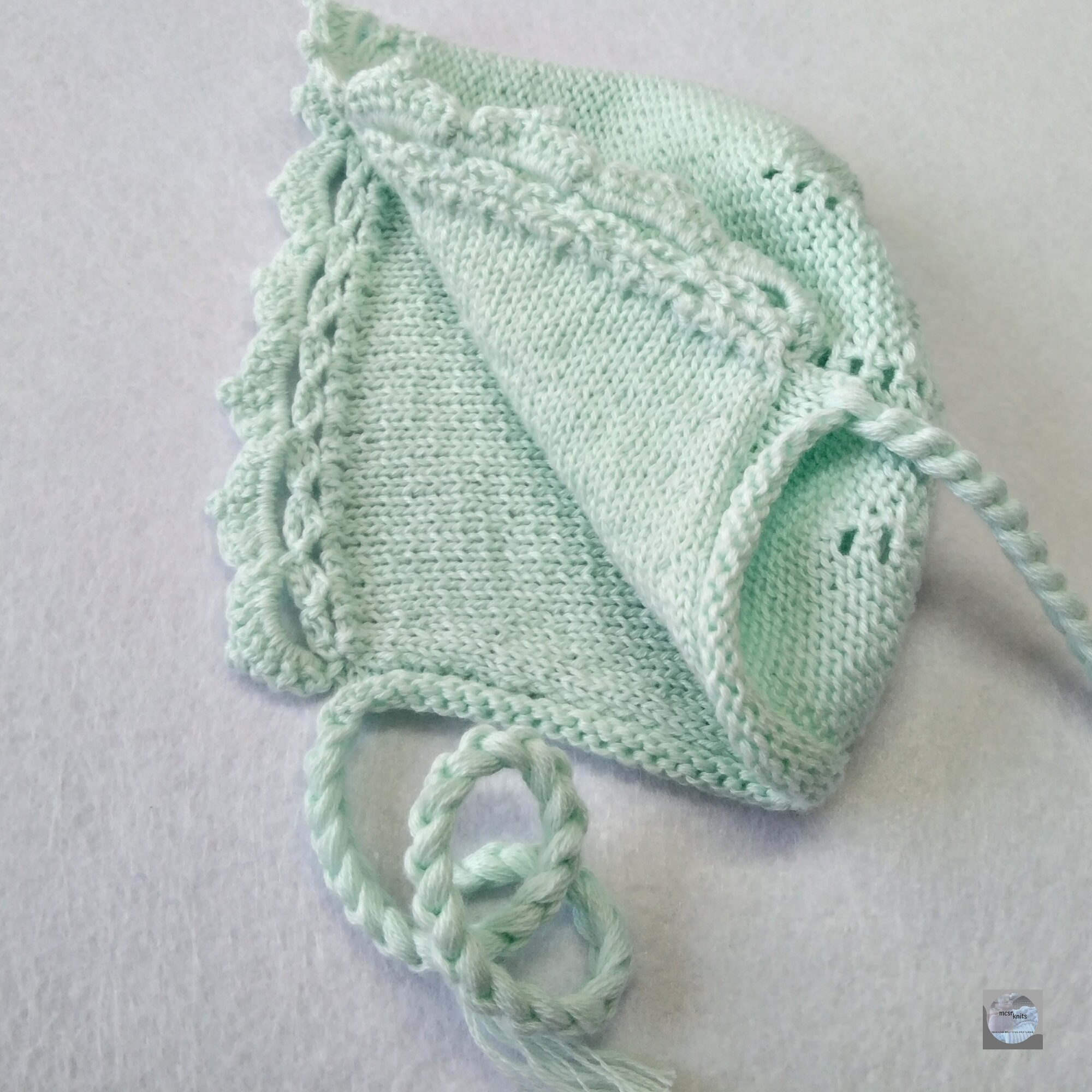Machine Knitting Pattern Spring Bonnet - Etsy
