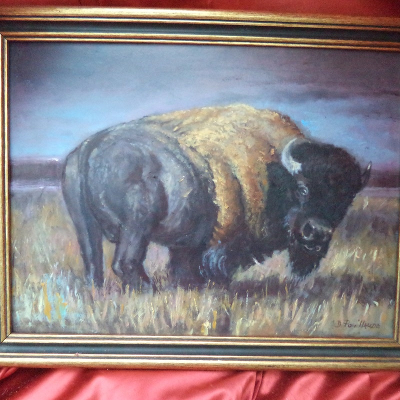 Bison Painting - Etsy